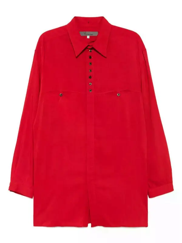 Yohji Yamamoto Spread-collar Shirt - Red