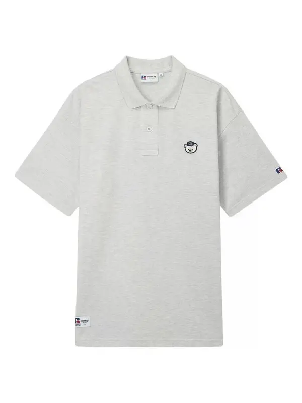 CHOCOOLATE X Russell Athletic Logo-patch Polo Shirt - Grey