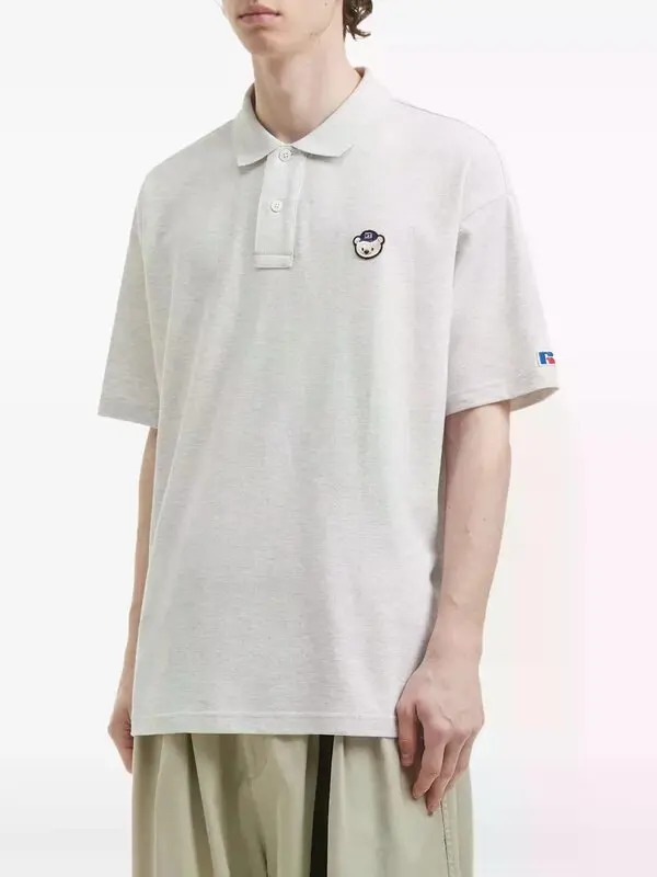 CHOCOOLATE X Russell Athletic Logo-patch Polo Shirt - Grey