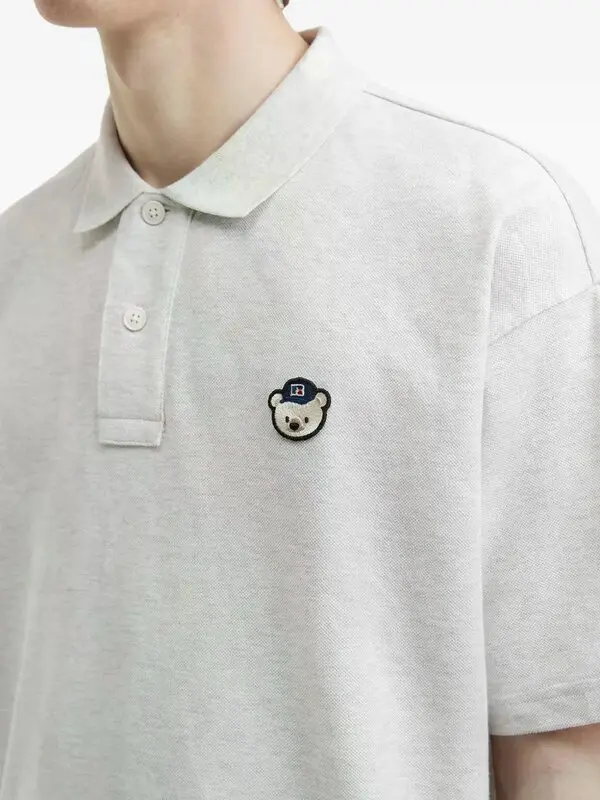 CHOCOOLATE X Russell Athletic Logo-patch Polo Shirt - Grey