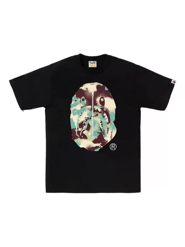 A BATHING APE Camo-graphic T-shirt - Black