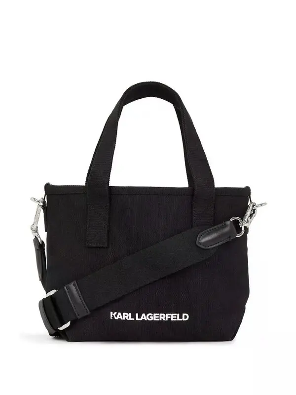 Karl Lagerfeld Ikon Rhinestones Embellished Tote - Black