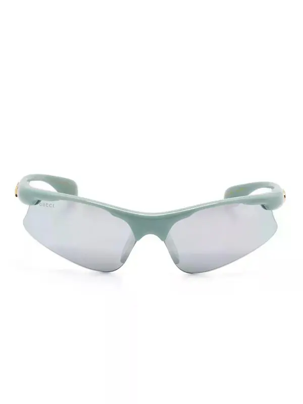 Gucci Logo Lettering Sunglasses - Green