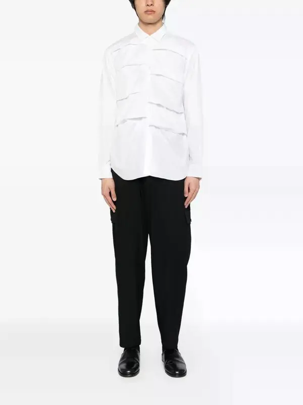 Yohji Yamamoto Wool Gabardine Trousers - Black