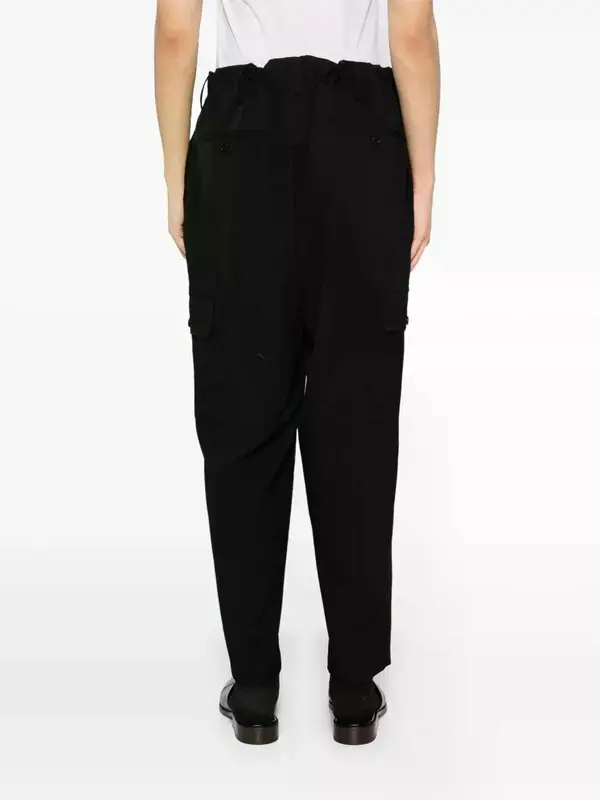 Yohji Yamamoto Wool Gabardine Trousers - Black