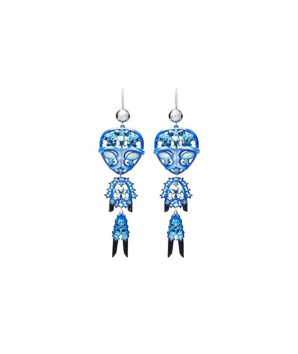Tory Burch Alien Earrings - Tory Silver/blue