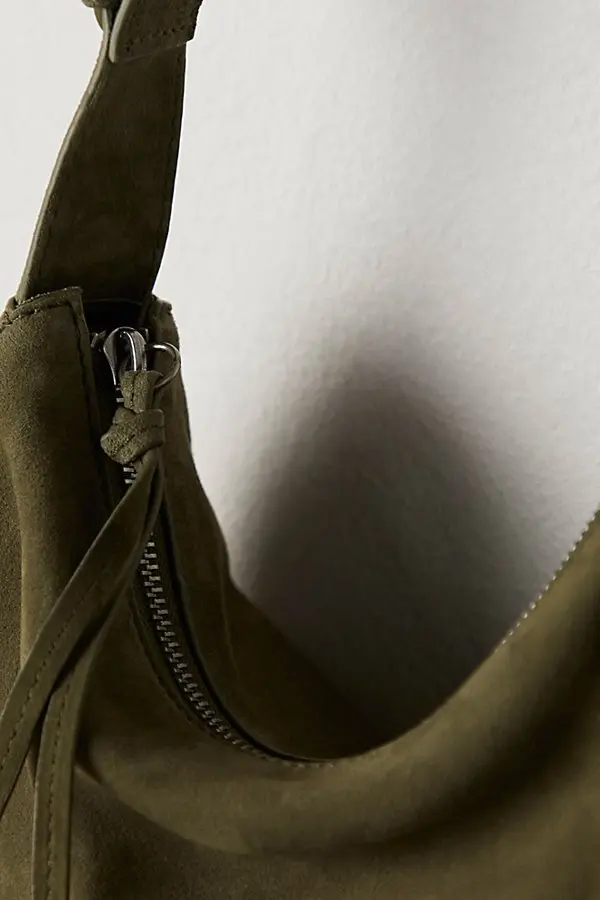 Free People Sina Suede Shoulder Bag - Olive