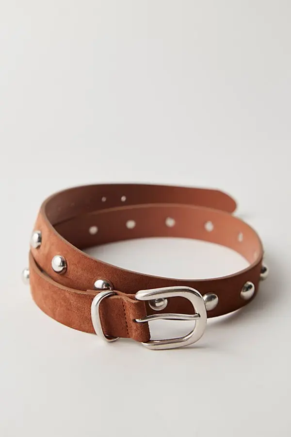 Free People Rhodes Suede Belt - Cognac