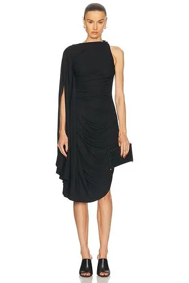 Bottega Veneta Ruched Midi Dress