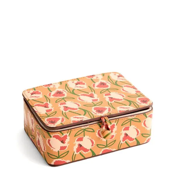 VERA BRADLEY Jewelry Hard Case In Curly Tulips - Red/pink