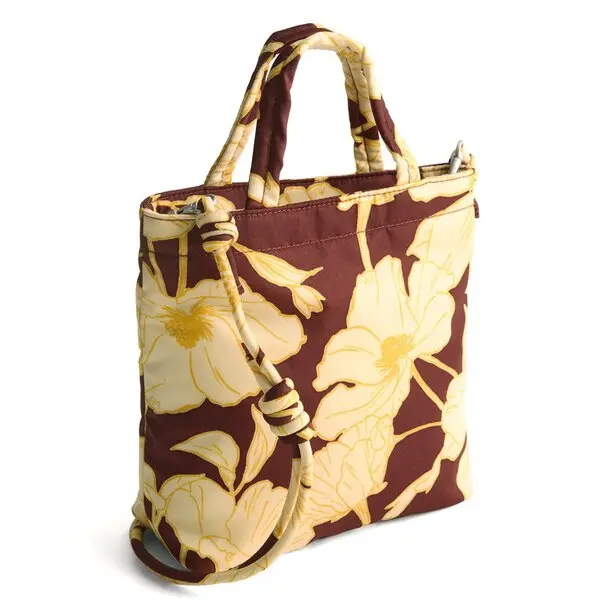 VERA BRADLEY Mini Original Tote Bag - Brown/yellow