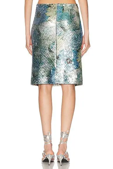 PRISCAVERA Sequin Embellished Midi Skirt