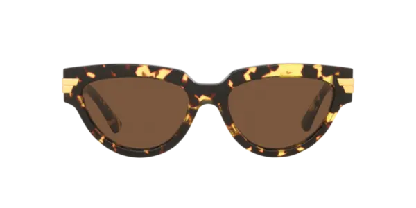 Bottega Veneta Bv1035s Round Sunglasses - Tortoise Brown