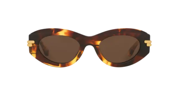 Bottega Veneta Bv1322s Round Sunglasses - Tortoise