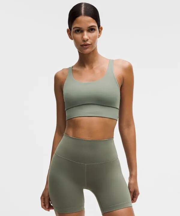 Lululemon Energy Longline Bra Medium Support, B-d Cups - Willow Leaf