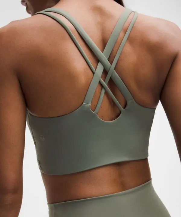 Lululemon Energy Longline Bra Medium Support, B-d Cups - Willow Leaf