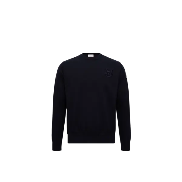 Moncler Embroidered Monogram Cotton Jumper