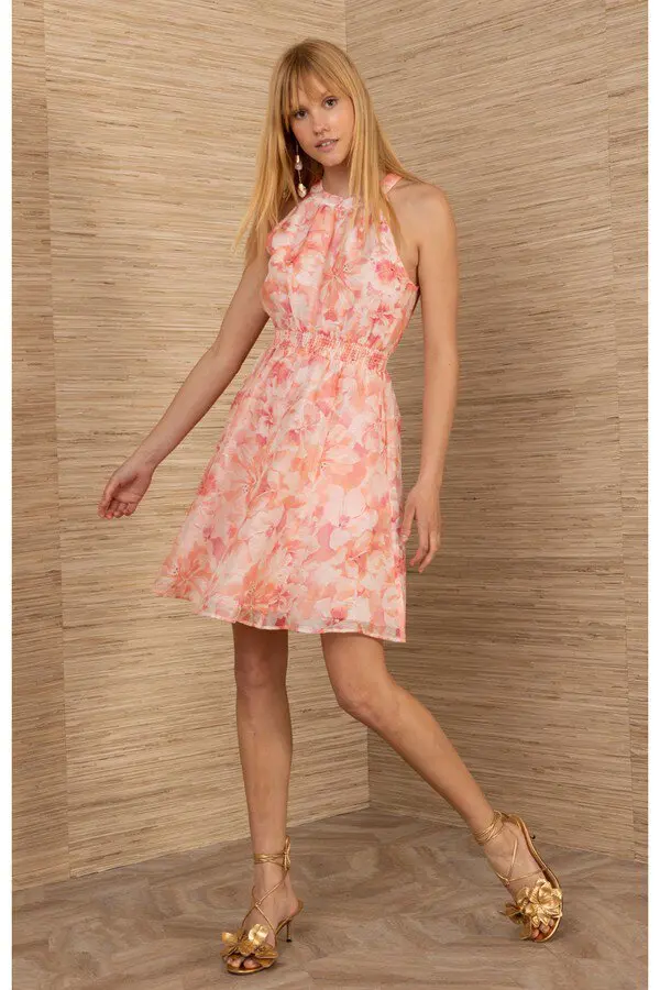 Hale Bob Bria Organza Mini Dress - Pink