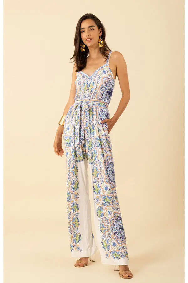 Hale Bob Theodora Jersey Jumpsuit - Neutral
