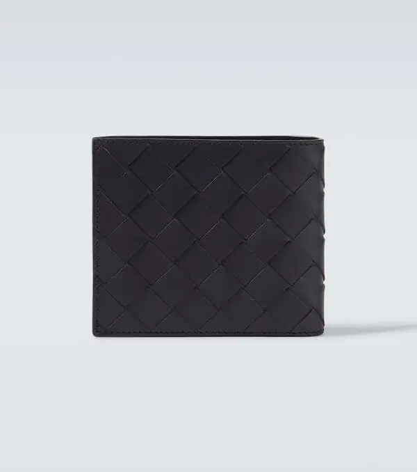 Bottega Veneta Intrecciato Leather Bifold Wallet - Blue