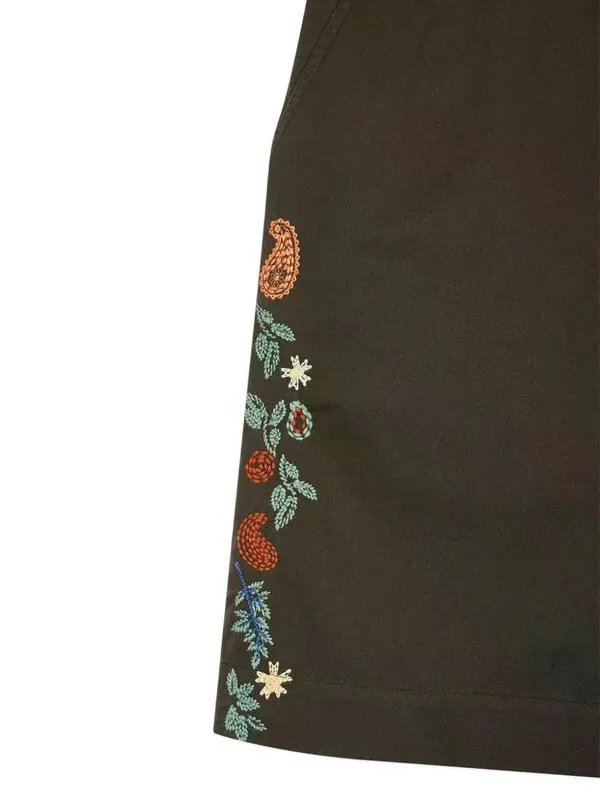 Paul Smith Embroidered Cotton Shorts