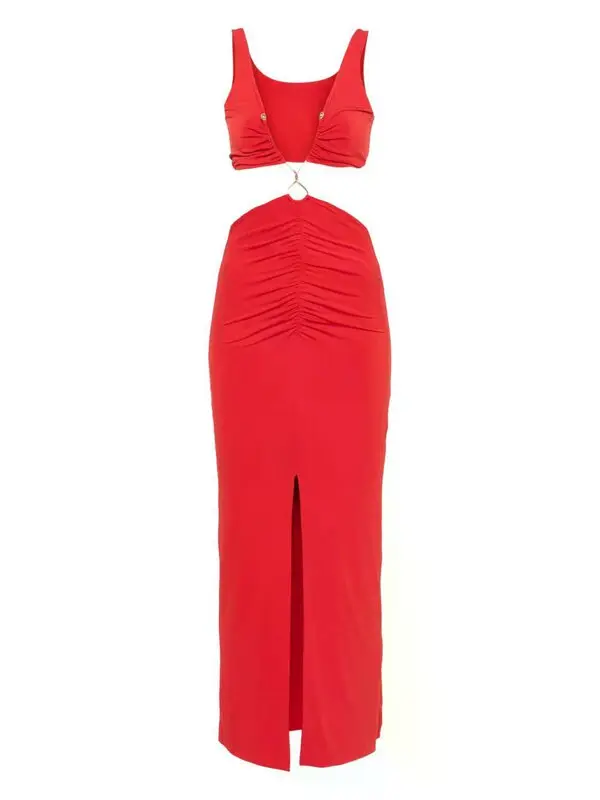 NISSA Cut-out Maxi Dress - Red