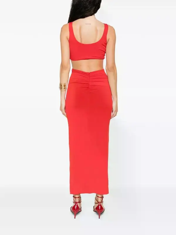 NISSA Cut-out Maxi Dress - Red