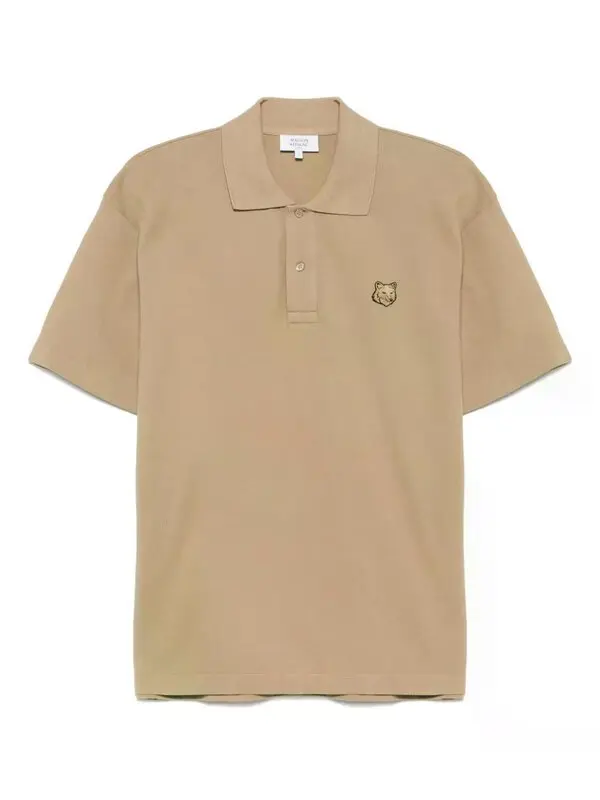 Maison Kitsuné Fox-motif Polo Shirt - Brown
