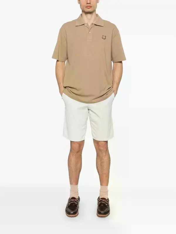 Maison Kitsuné Fox-motif Polo Shirt - Brown