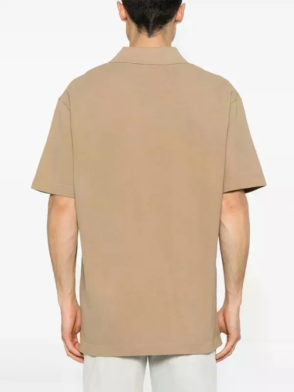 Maison Kitsuné Fox-motif Polo Shirt - Brown
