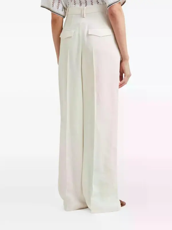 Brunello Cucinelli Linen Wide-leg Trousers