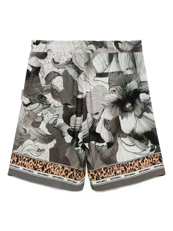 Just Cavalli Floral-print Shorts - Grey