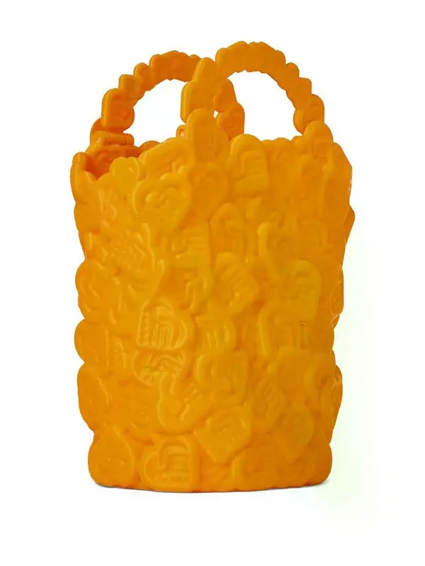 ESTER MANAS Heart-embossed Bucket Bag