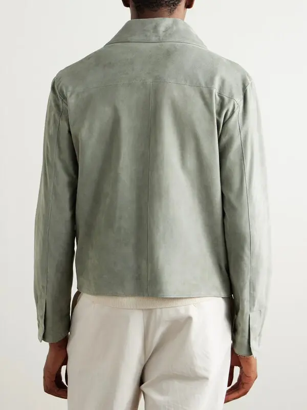 STOFFA Suede Bomber Jacket