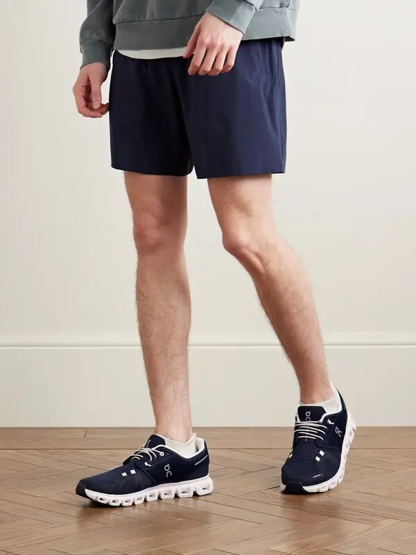 On Cloud 6 Rubber-trimmed Mesh Sneakers - Blue