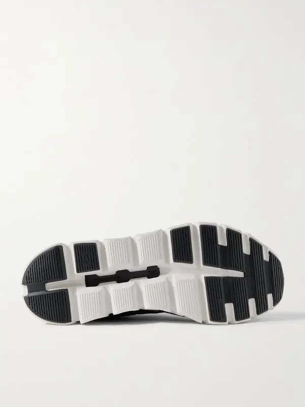 On Cloud 6 Rubber-trimmed Mesh Sneakers - Black