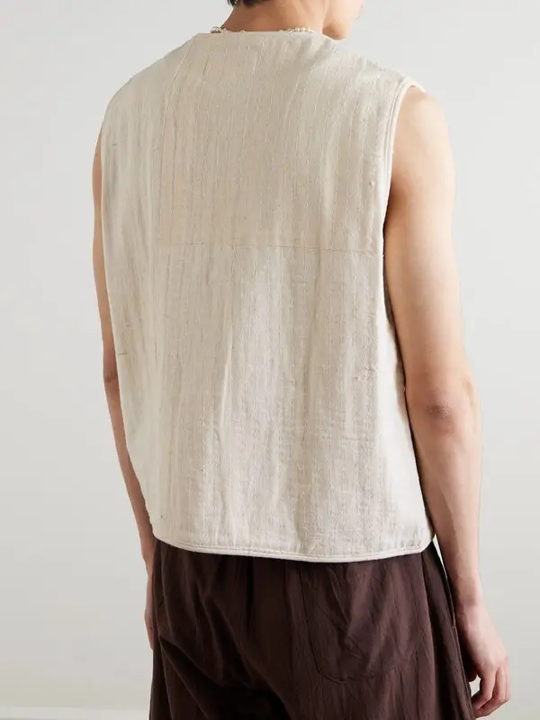 KARTIK RESEARCH Kantha Embellished Cotton Vest
