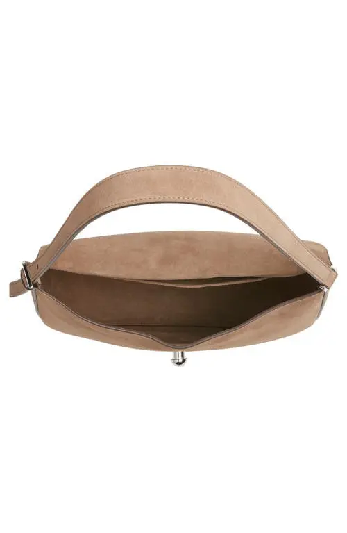 Savette Large Tondo Suede Hobo Bag - Taupe
