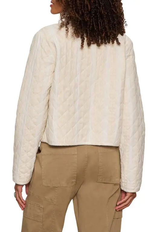 Sanctuary Coco Geo Quilted Jacket - Collagen White Stripe