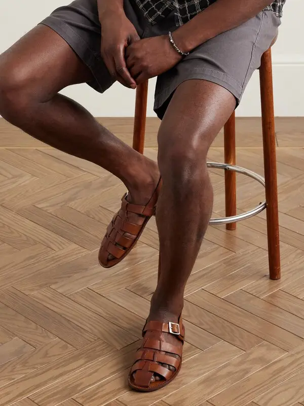 Grenson Quincy Leather Fisherman Sandals - Brown