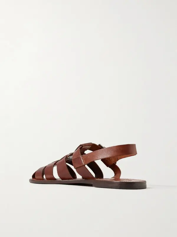 Grenson Quincy Leather Fisherman Sandals - Brown