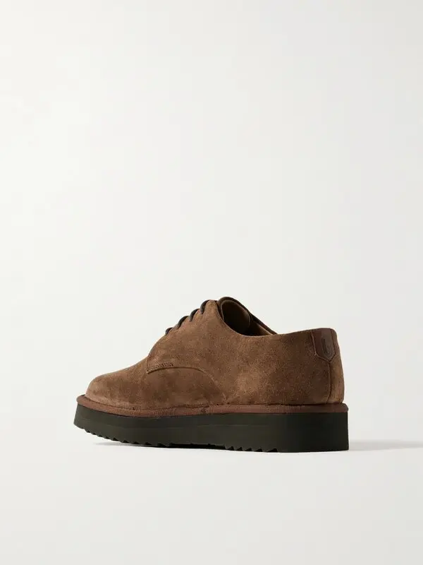 Grenson Byron Webbing-trimmed Suede Derby Shoes