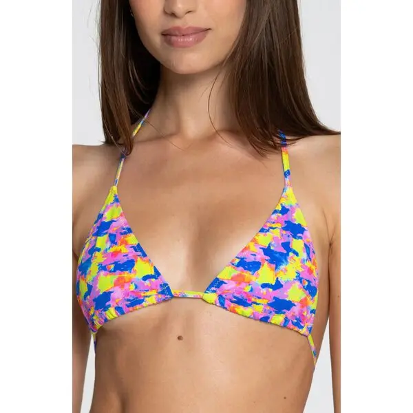 BRIGHT SWIMWEAR Melody Triangle Bikini Top - Flamenco
