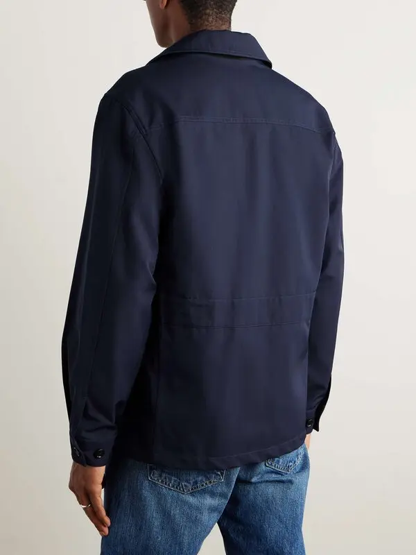 Dunhill Twill Shirt Jacket - Navy