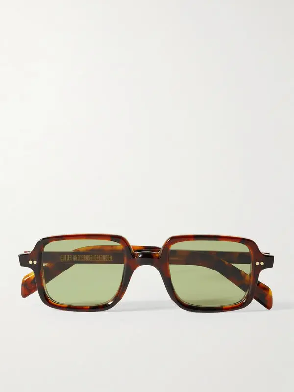 CUTLER AND GROSS Rectangle-frame Sunglasses - Tortoiseshell