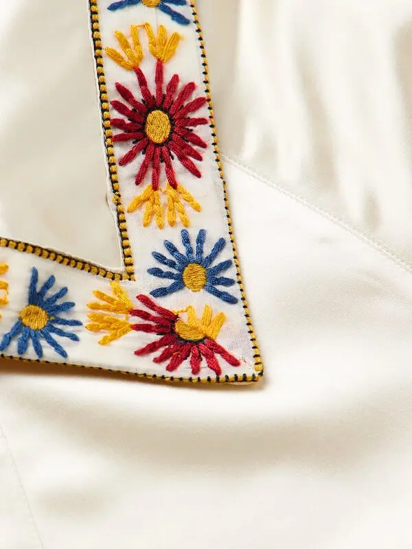 BODE Candyfloss Embroidered Satin Track Jacket