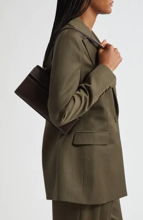 Savette Symmetry 26 Leather Crossbody Bag - Coffee