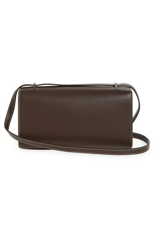 Savette Symmetry 26 Leather Crossbody Bag - Coffee