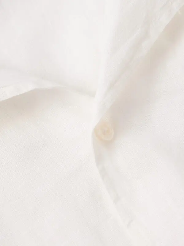 Altea Bart Slim-fit Convertible-collar Linen Shirt