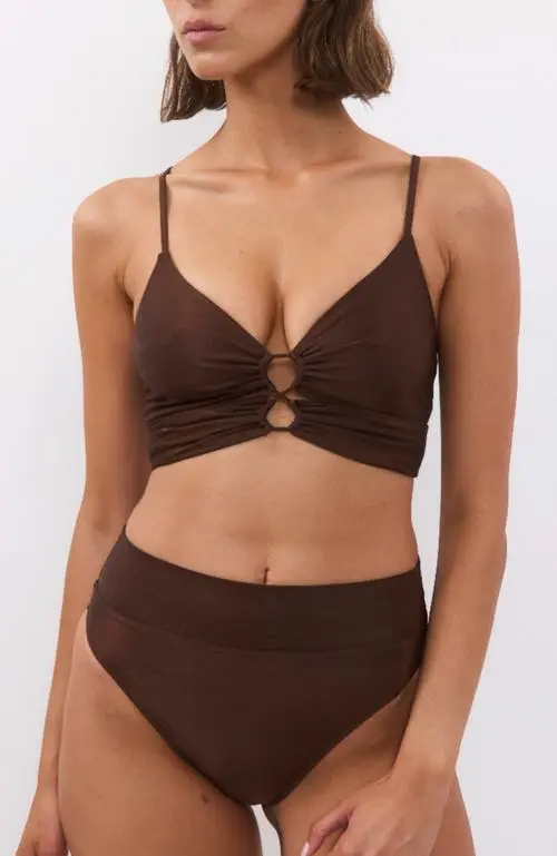 BILIBLOND Nyanga Bikini Top - Dark Brown